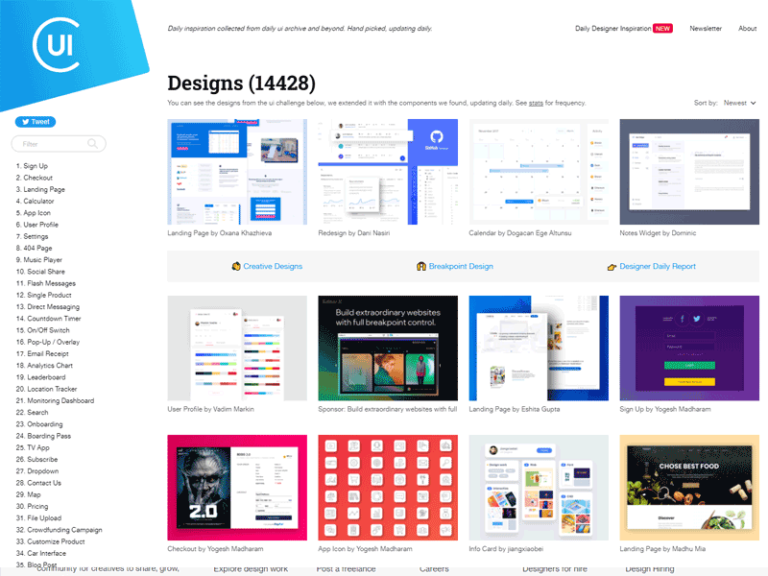 10 sites inspirants en UI design